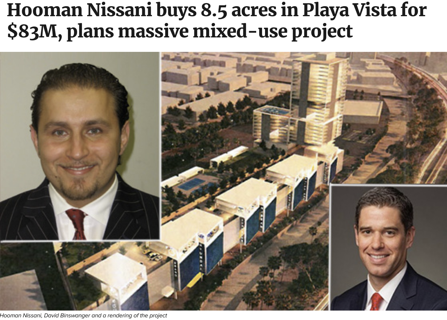 Hooman Nissani buys 8.5 acres in Playa Vista for $83M, plans massive ...